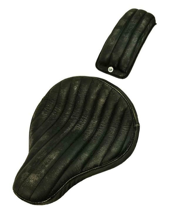 Seat P-Pad Chopper Harley Softail Bobber 13x15" Blk Dist Bates Style ...