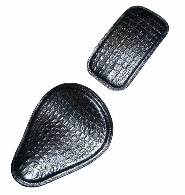 Spring Seat Harley Sportster P-Pad Chopper Bobber 11x14 Black Alligato ...