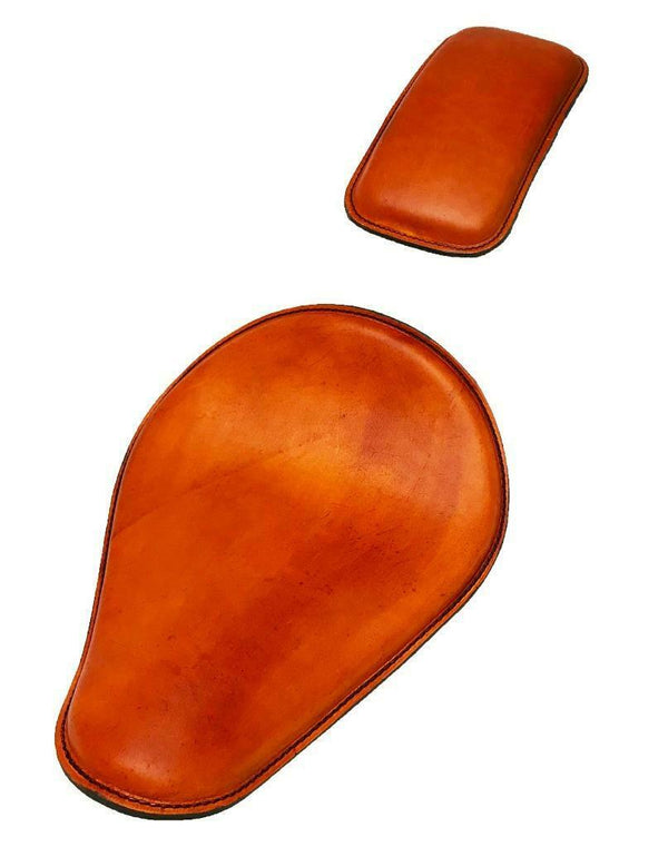 Spring Solo Seat P-Pad Chopper Harley Sportster Bobber Tan Distressed ...